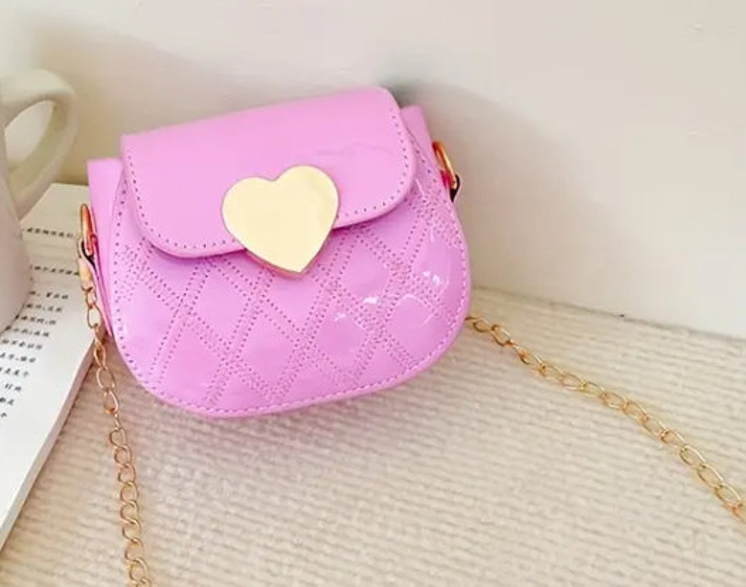 Girls Heart Purse Pink Girls Valentines Day Crossbody Bag Cute Trendy ...