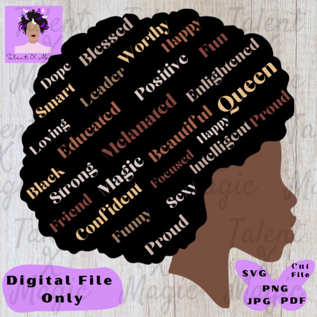 Black Queen Magic, Black Herstory SVG, Black History SVG, Black Girl ...