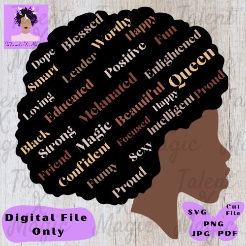 Black Queen Magic, Black Herstory SVG, Black History SVG, Black Girl ...