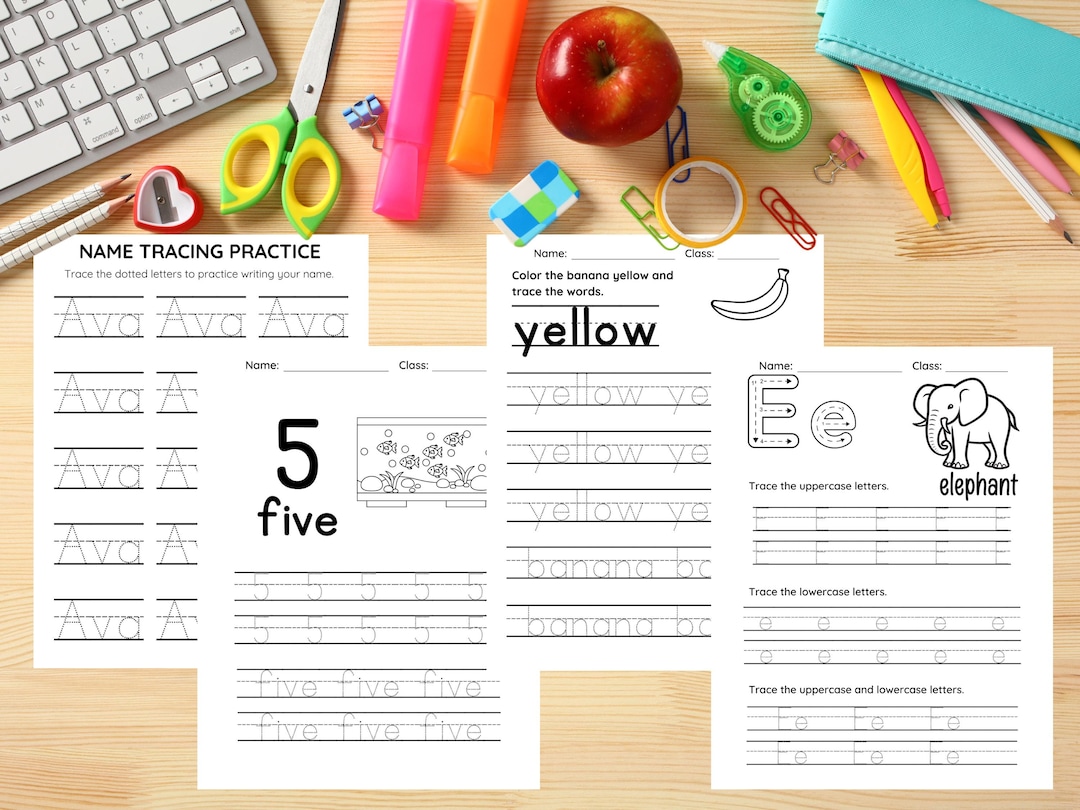 Personalized Trace and Learn: Letters, Numbers, Name, and Colors ...