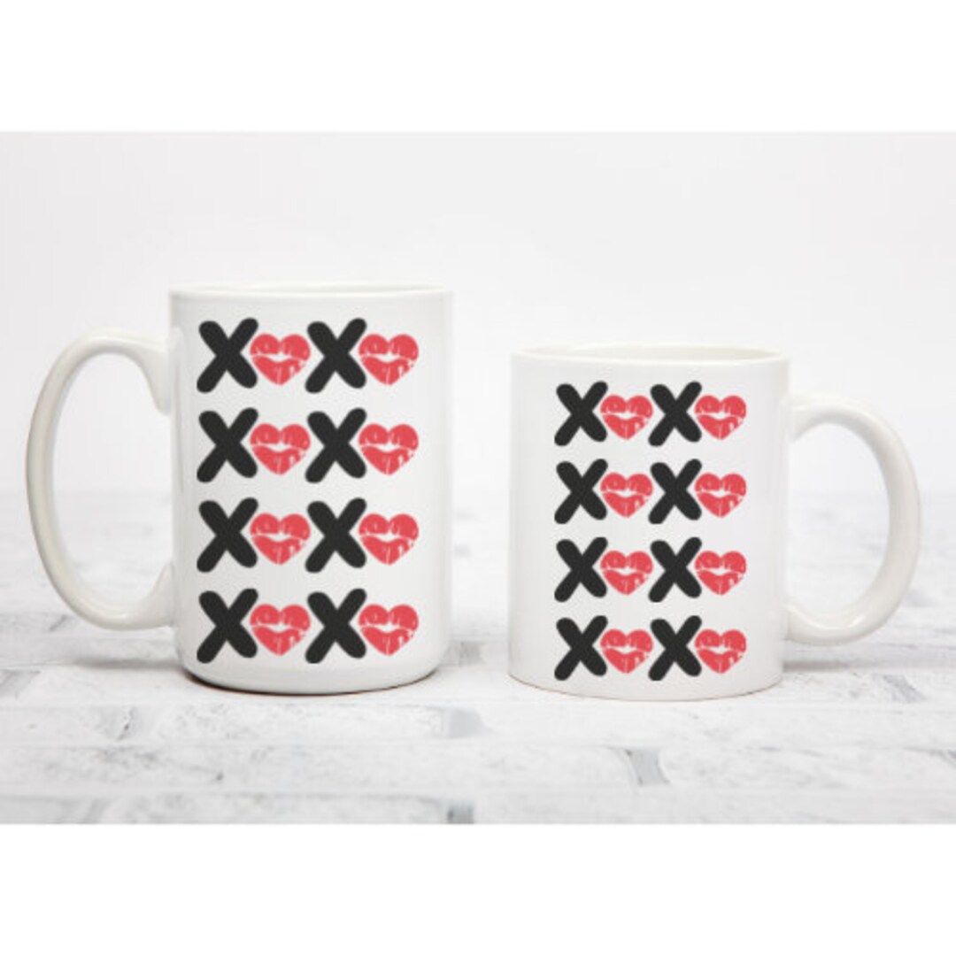 XOXO Lips Valentines Mug, Hugs and Kisses Valentines, Valentines Gift Her, Valentines Gift Him ...
