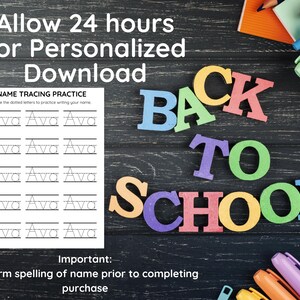 Personalized Trace and Learn: Letters, Numbers, Name, and Colors ...