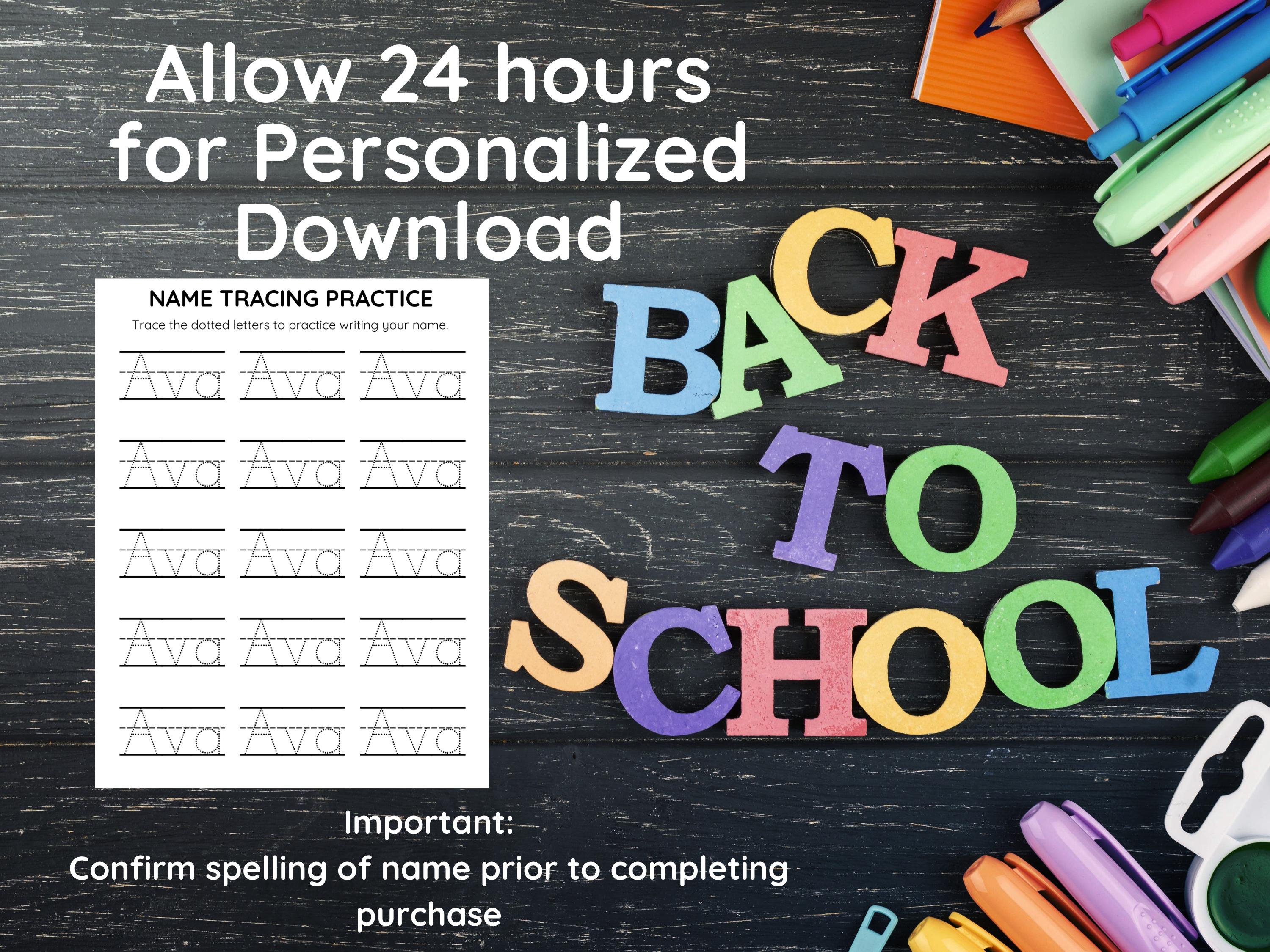 Personalized Trace and Learn: Letters, Numbers, Name, and Colors ...