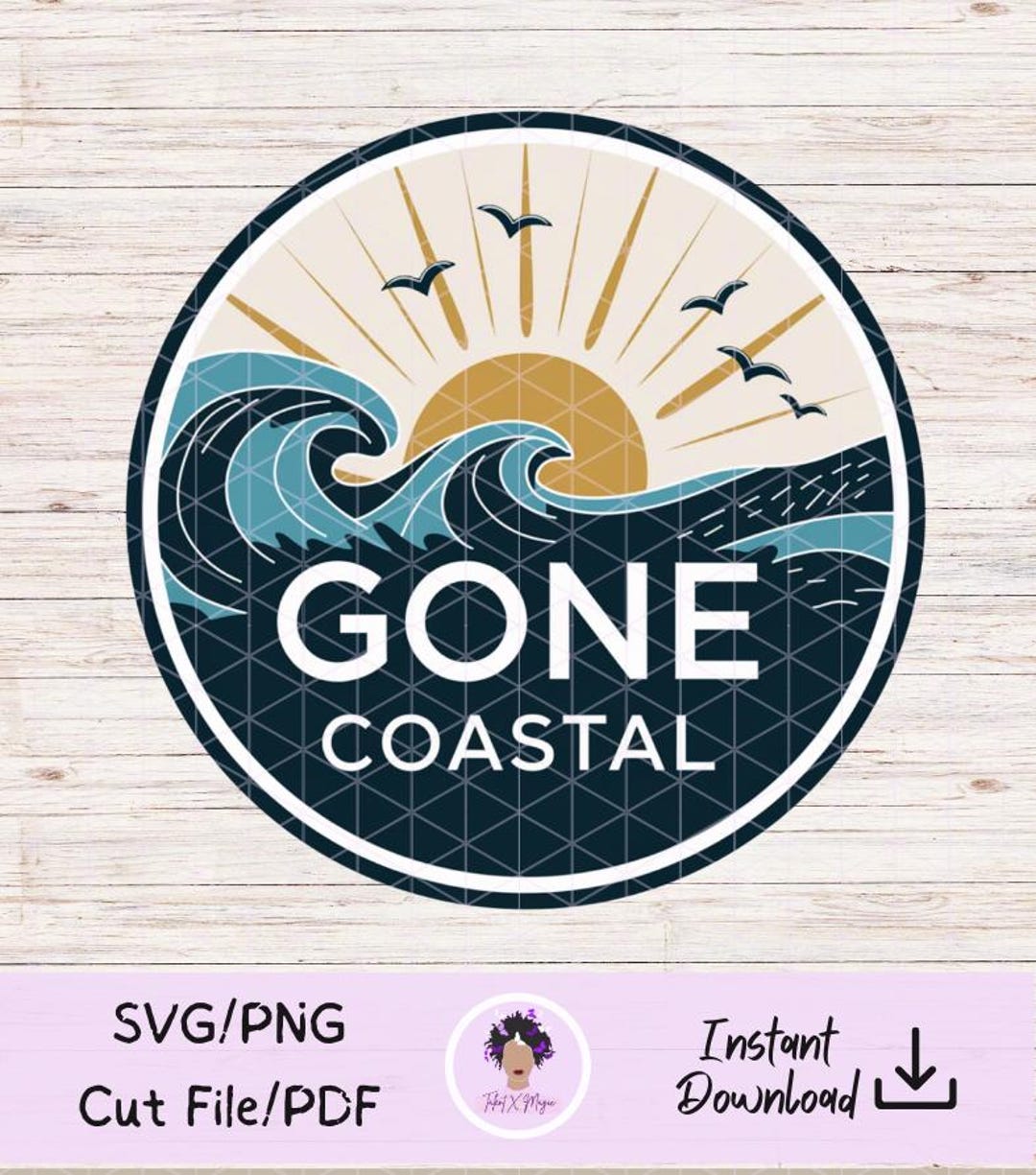 Gone Coastal SVG Cut File for Cricut Silhouette – Coastal Beach PNG PDF ...