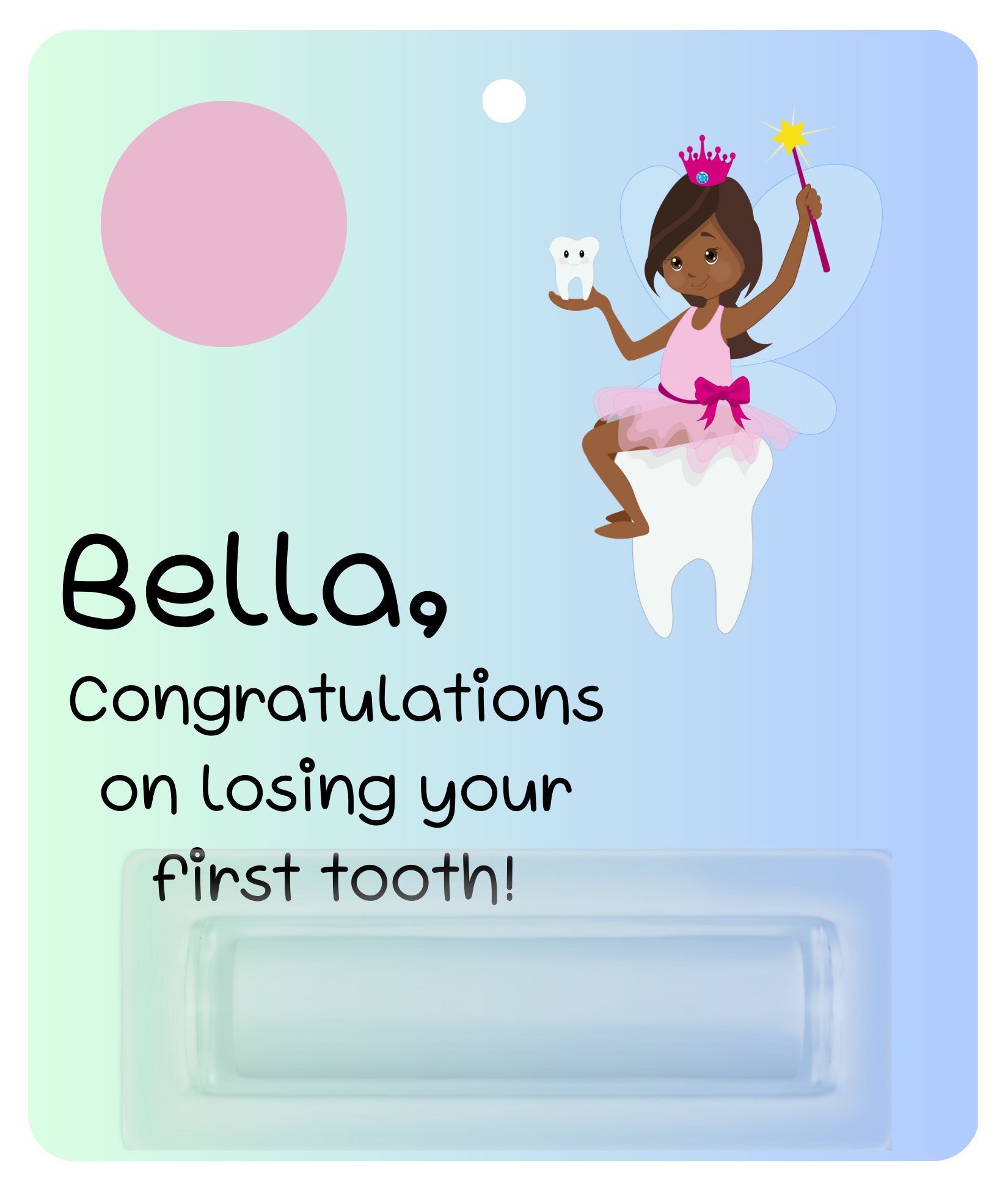 Congratulations First Lost Tooth, Personalized Tooth Fairy Money Card ...