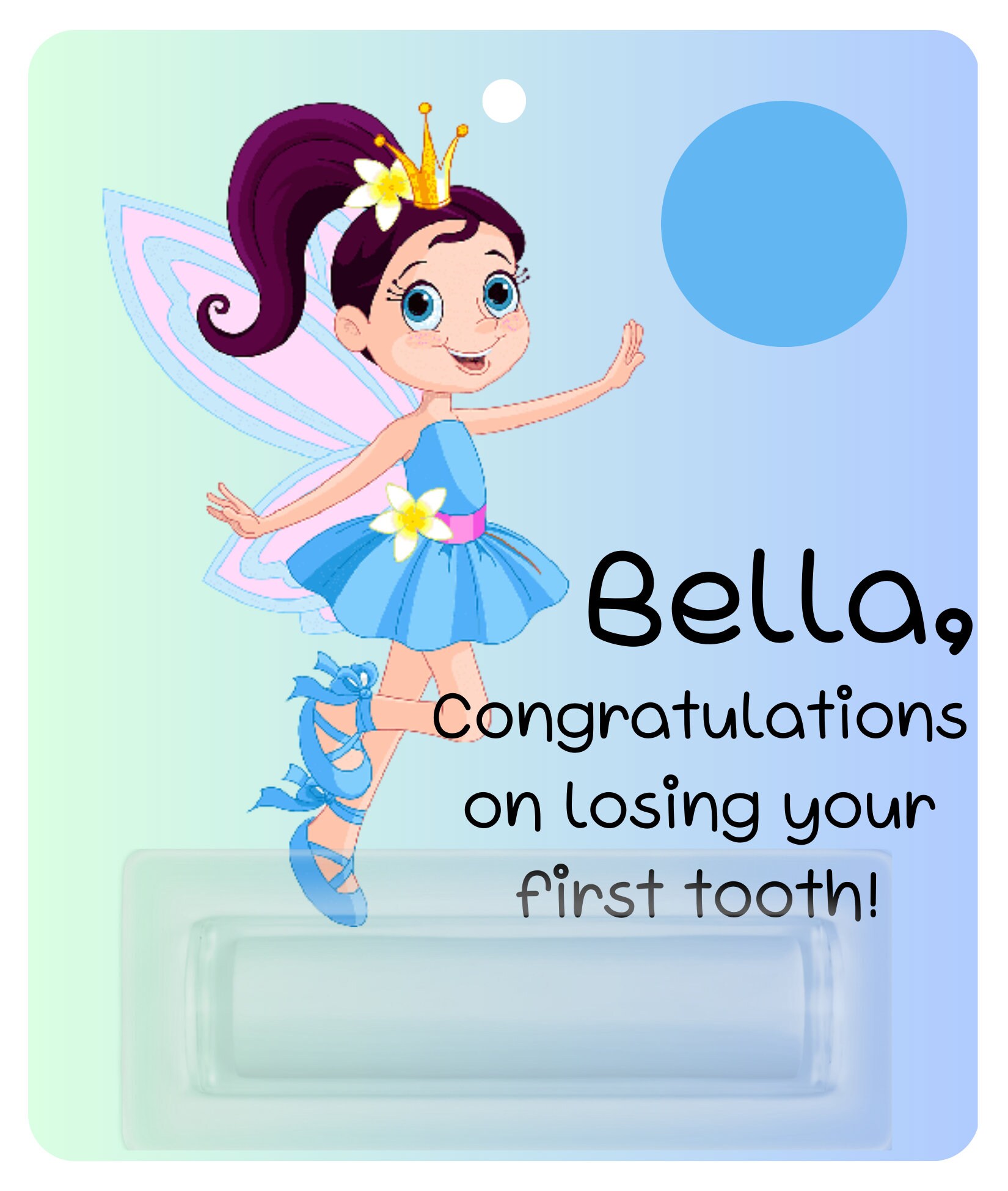 Congratulations First Lost Tooth, Personalized Tooth Fairy Money Card ...