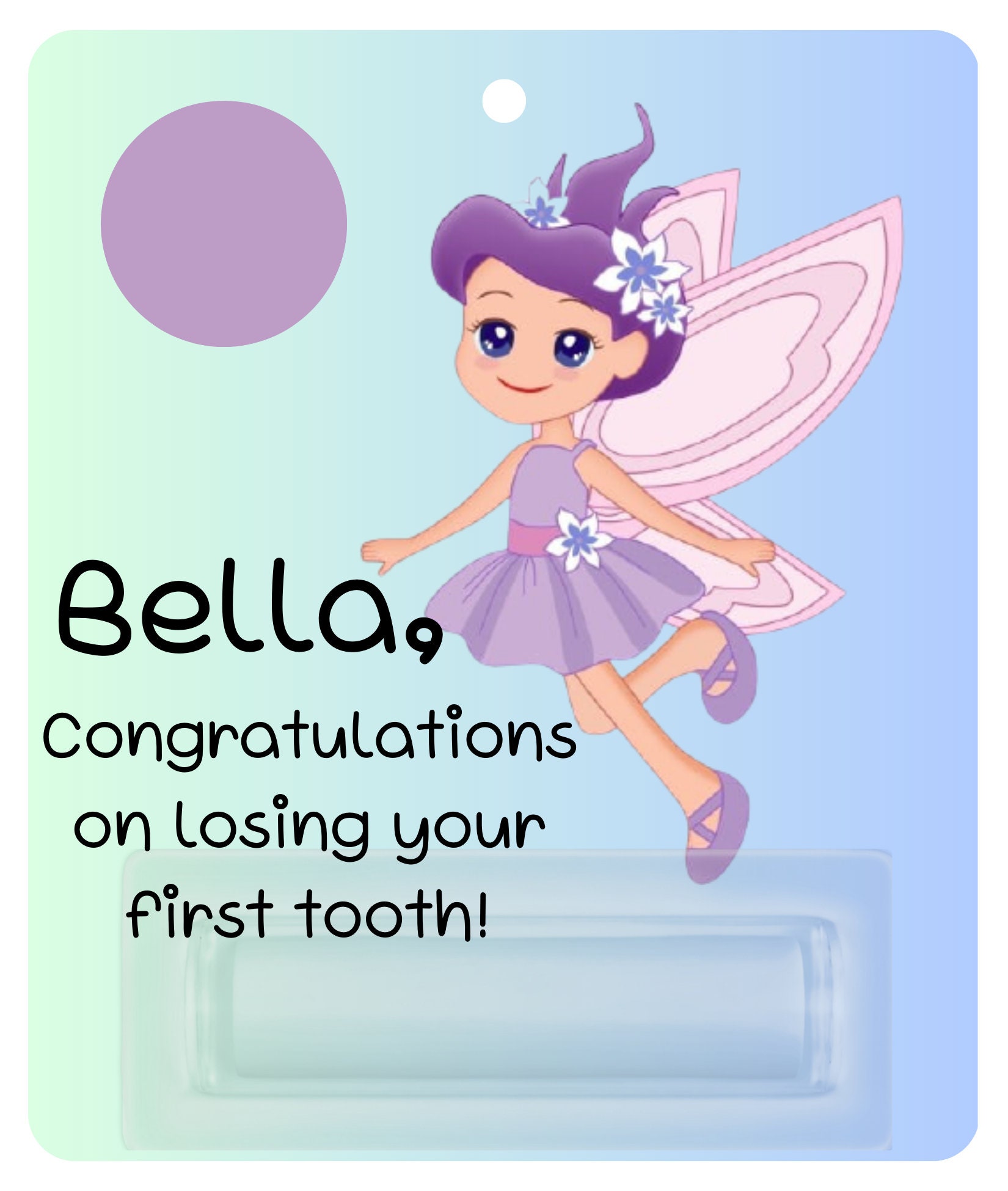 Congratulations First Lost Tooth, Personalized Tooth Fairy Money Card ...