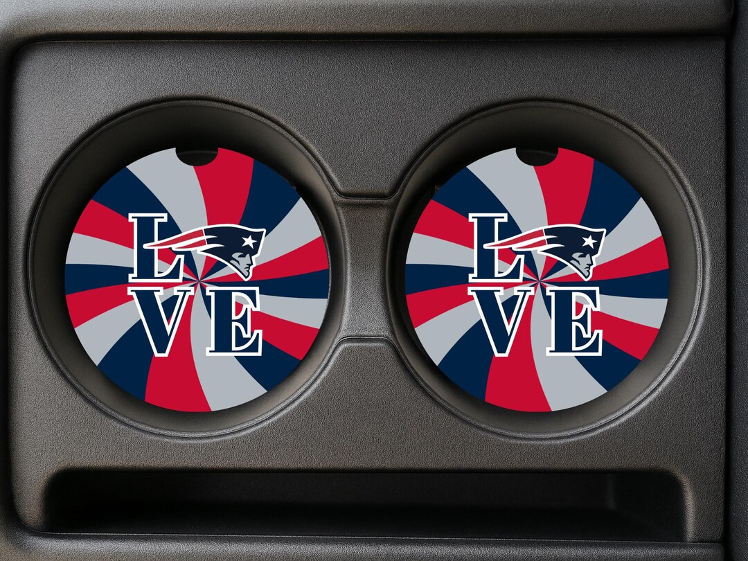 Team Love Custom Patriots Football Car Coaster Set of 2 - Etsy