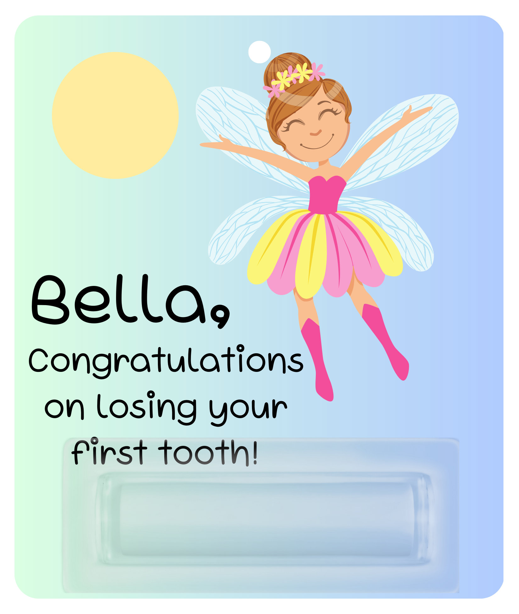 Congratulations First Lost Tooth, Personalized Tooth Fairy Money Card ...