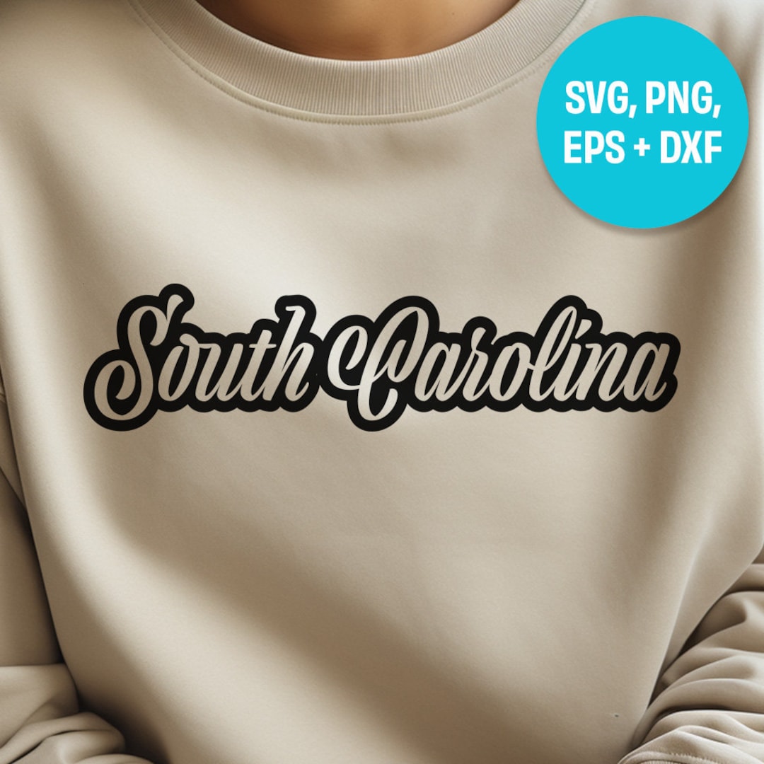South Carolina SVG Eps Png, Retro Text Svg, Home States, Patriotic ...