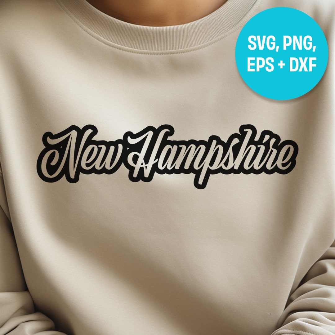 New Hampshire SVG Eps Png, Retro Text Svg, Home States, Patriotic ...