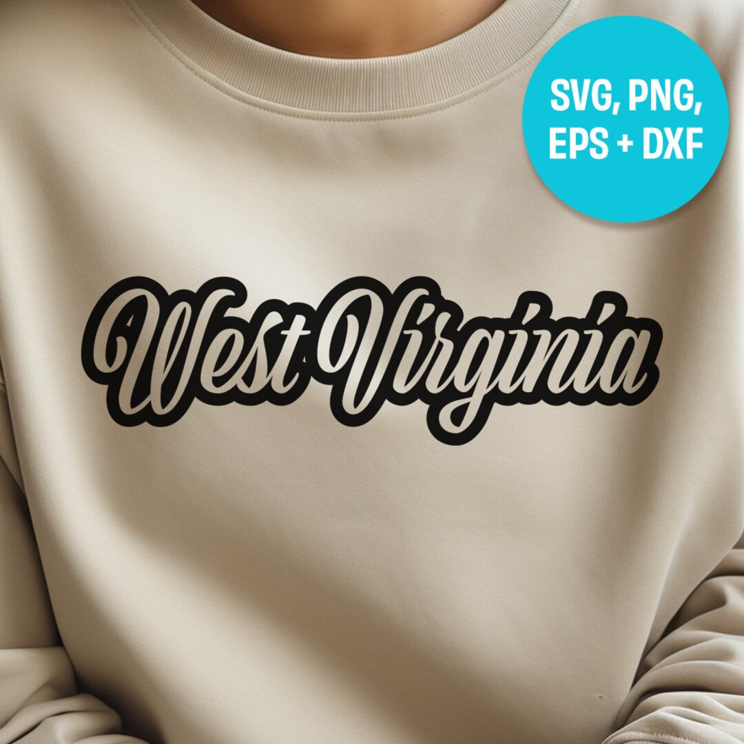 West Virginia SVG Eps Png, Retro Text Svg, Home States, Patriotic ...