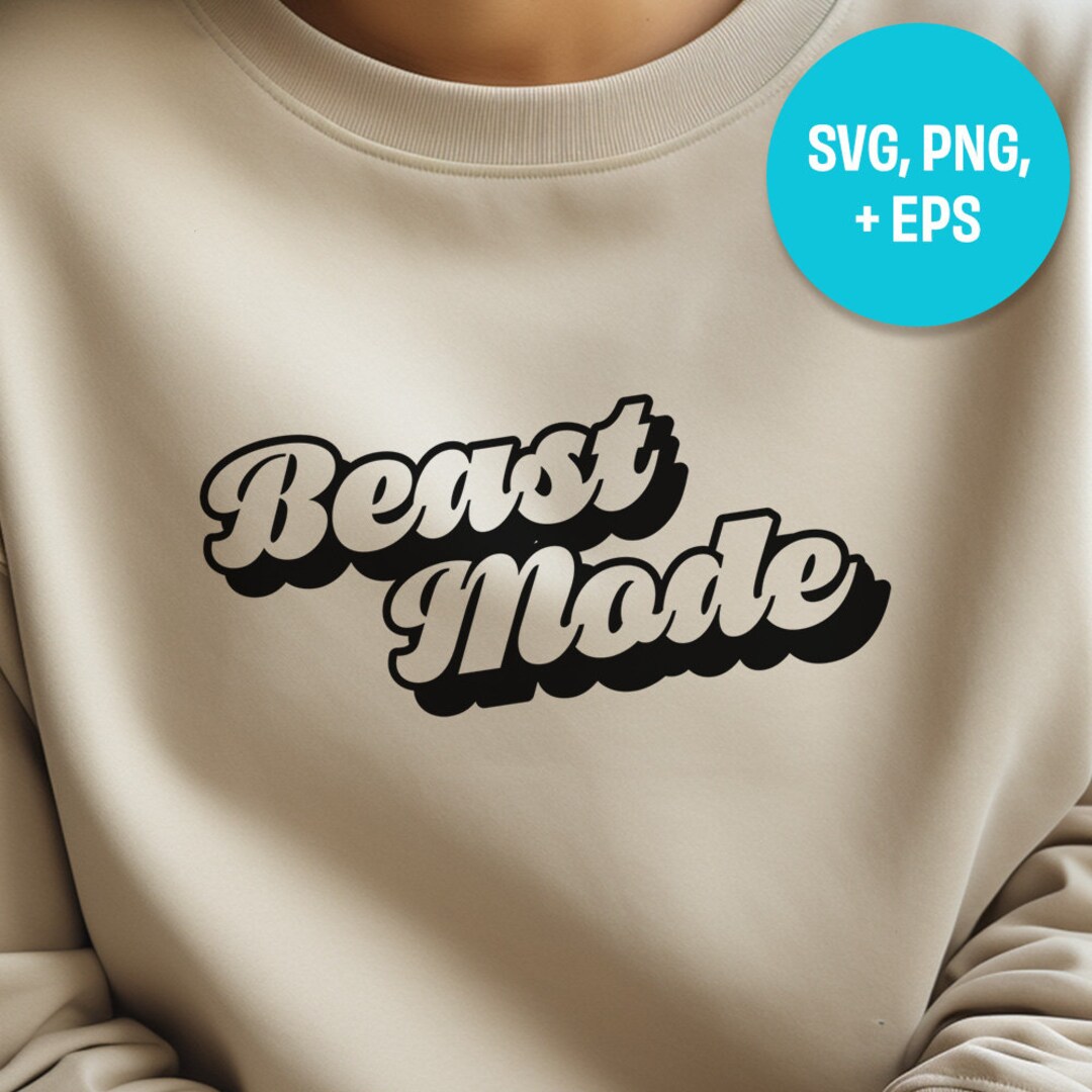 Beast Mode SVG, Streetwear Text PNG, Fitness Quote Clipart, Digital ...