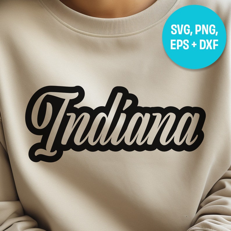 Indiana SVG Eps Png, Retro Text Svg, Home States, Patriotic Tshirt Svg ...