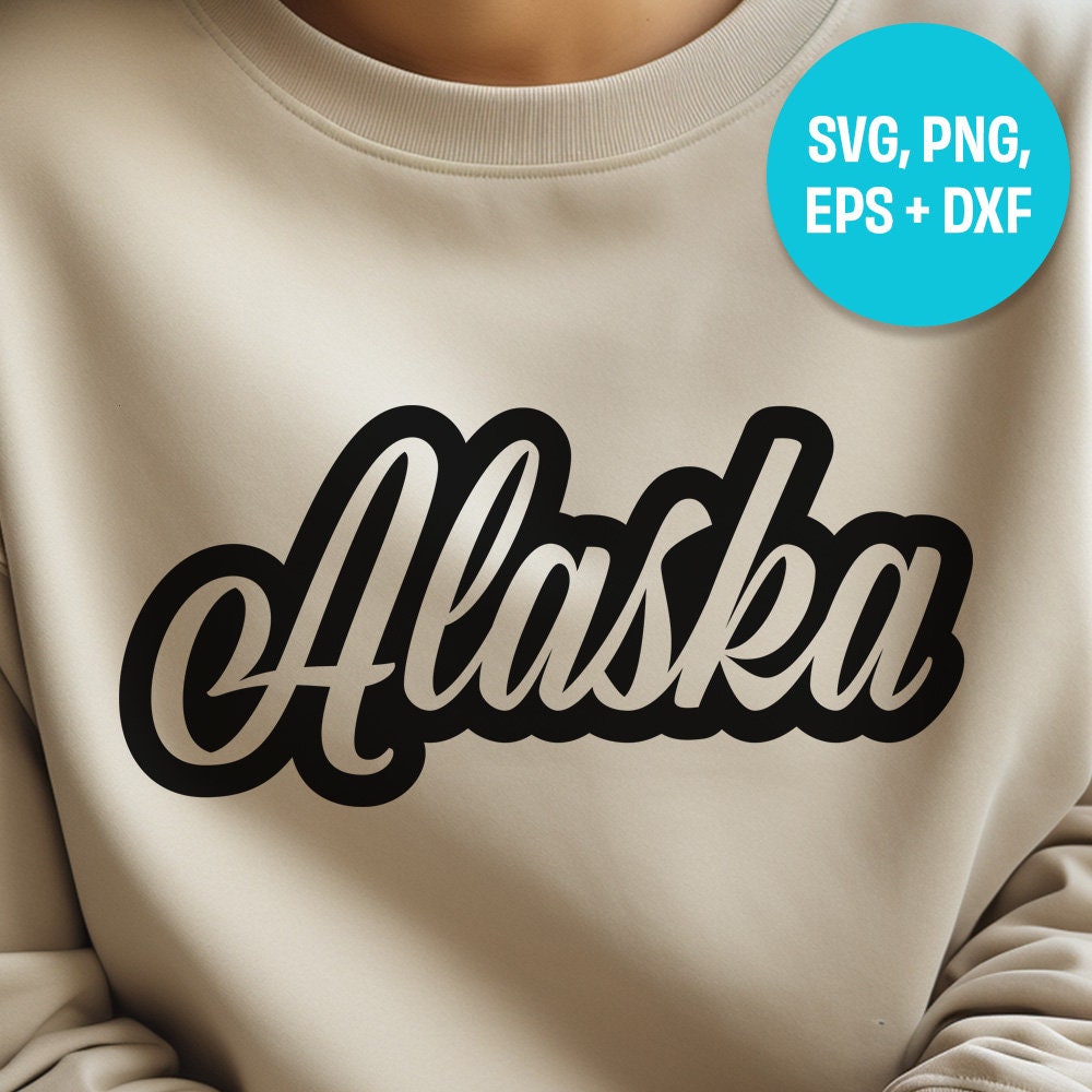 Alaska SVG Eps Png, Retro Text Svg, Home States Svg, Patriotic Tshirt ...