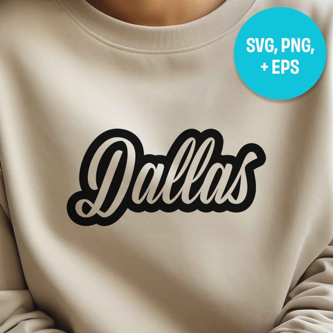 Dallas SVG, Retro Text Svg, American City EPS, Patriotic Tshirt Svg ...