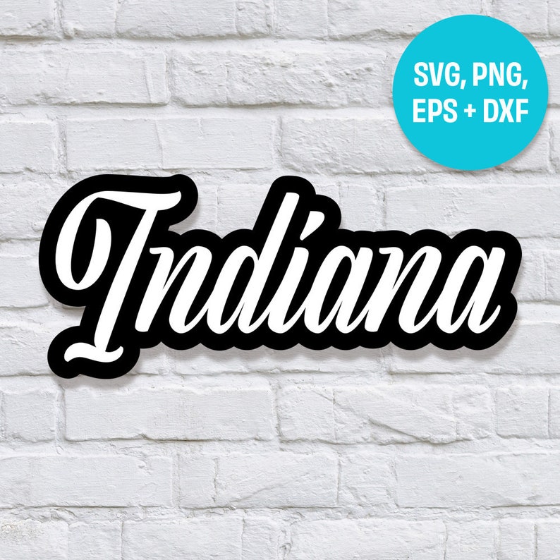 Indiana SVG Eps Png, Retro Text Svg, Home States, Patriotic Tshirt Svg ...