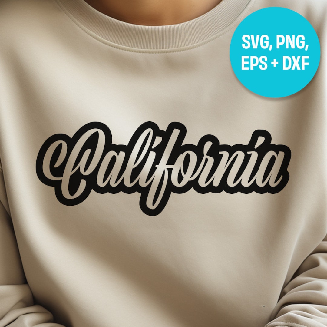 California SVG Eps Png, Retro Text Svg, Home States Svg, Patriotic ...
