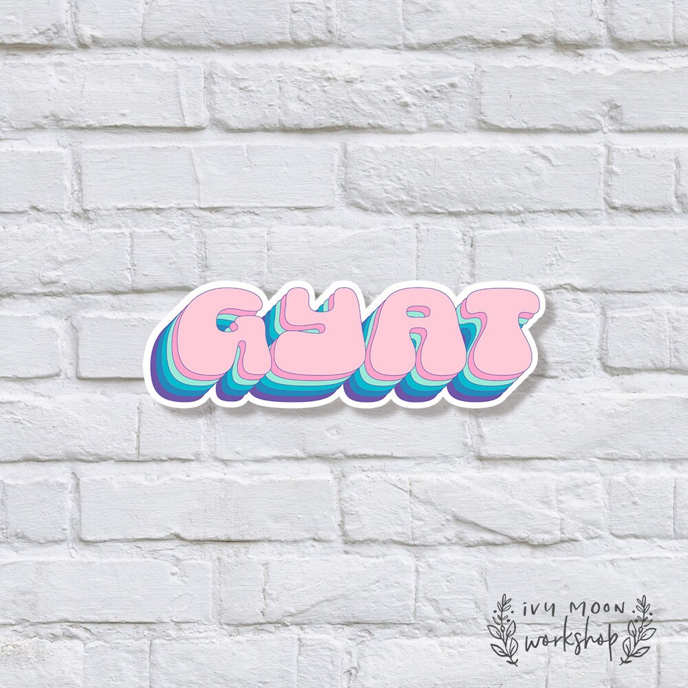 GYAT SVG, Fun Streetwear Text PNG, Funny Quote Clipart, Trending, Retro ...