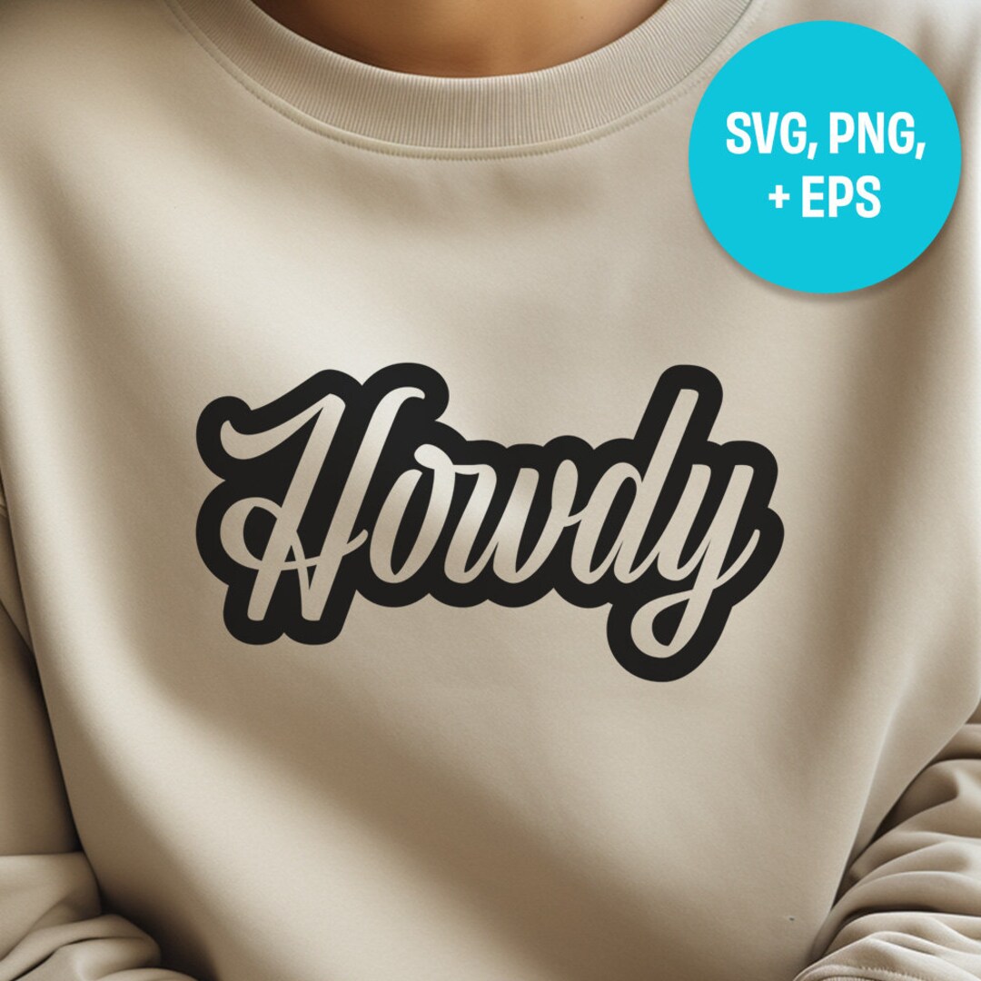 Howdy Svg Hand Lettering Typography Script Art Country Clipart Cricut ...