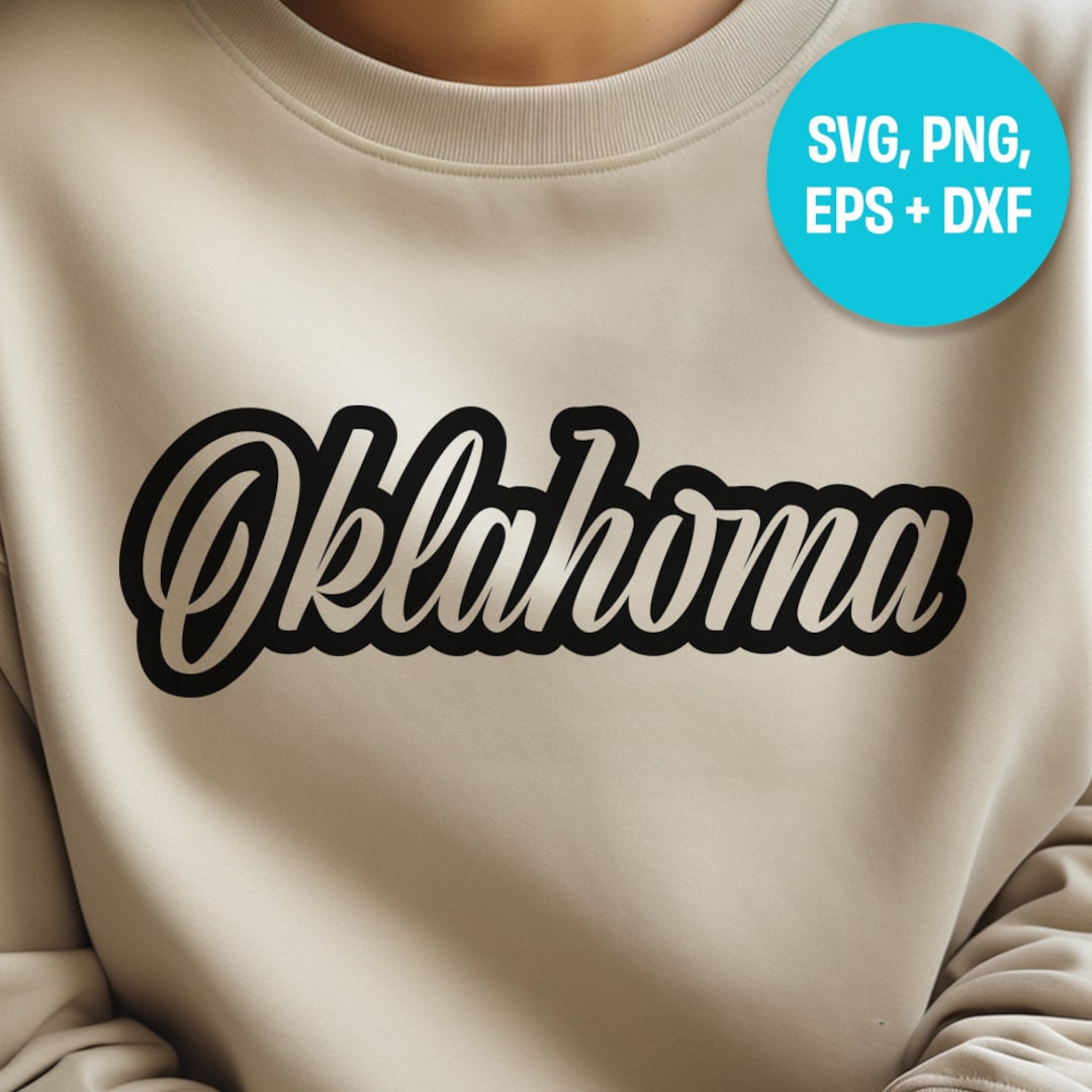 Oklahoma SVG Eps Png, Retro Text Svg, Home States, Patriotic Tshirt ...