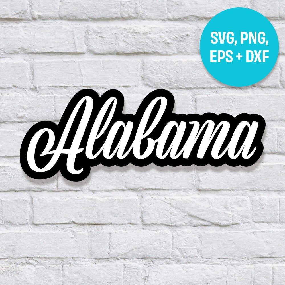 Alabama SVG Eps Png, Retro Text Svg, Home States Svg, Patriotic Tshirt ...