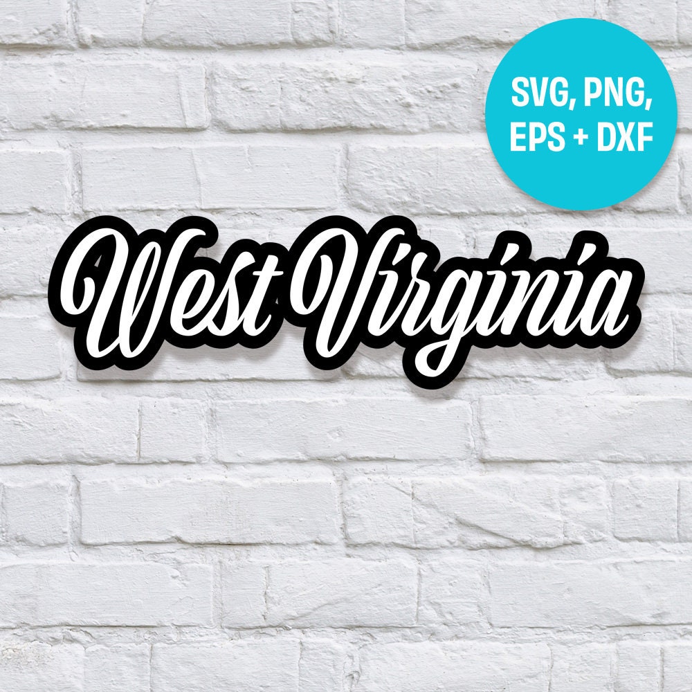 West Virginia SVG Eps Png, Retro Text Svg, Home States, Patriotic ...
