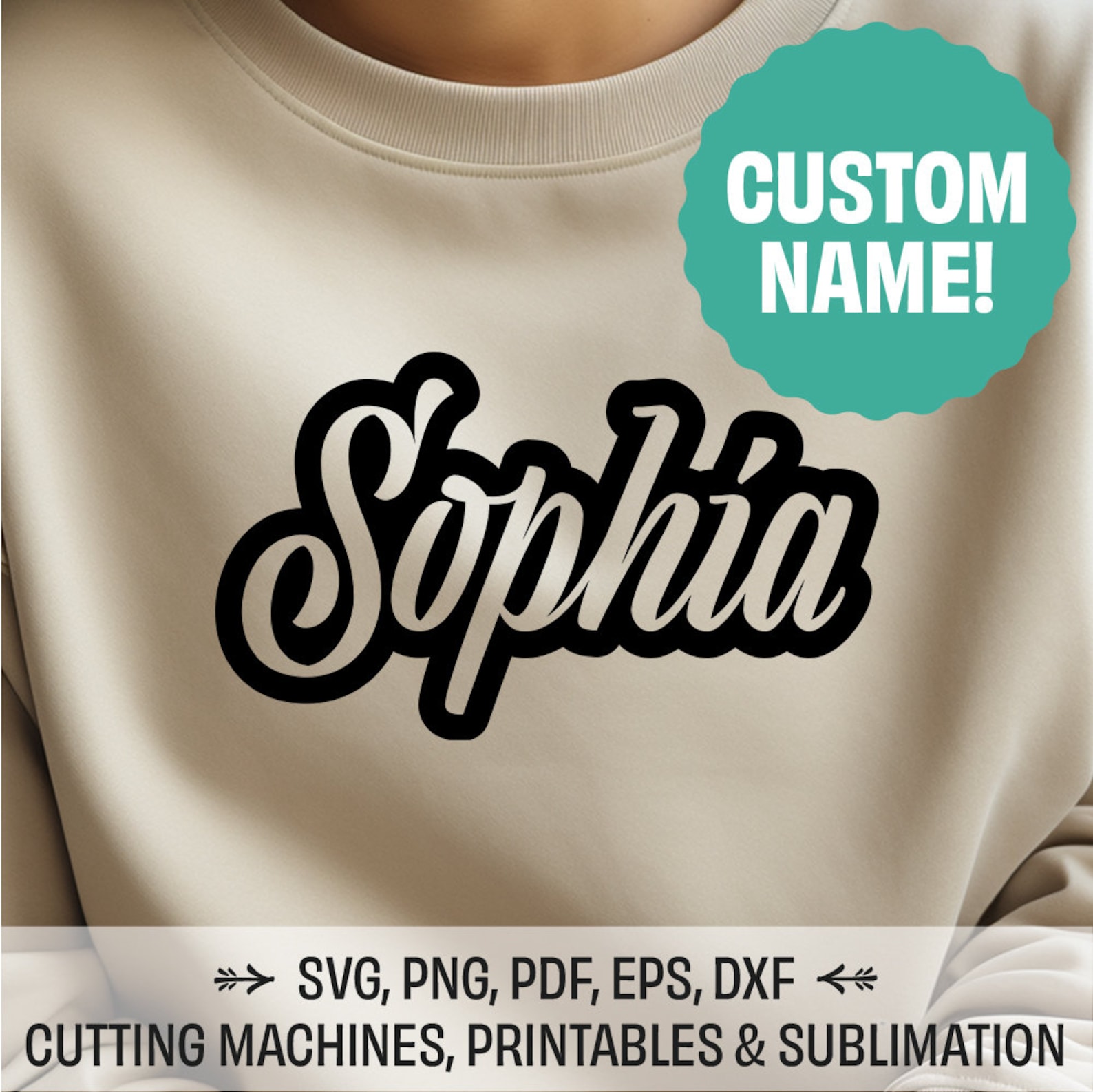 Custom Name SVG, Custom Name Cut File, Custom Name Calligraphy, Custom ...