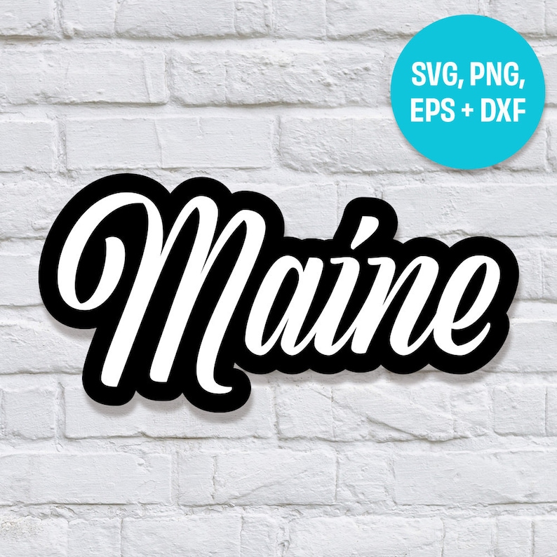 Maine SVG Eps Png, Retro Text Svg, Home States, Patriotic Tshirt Svg ...