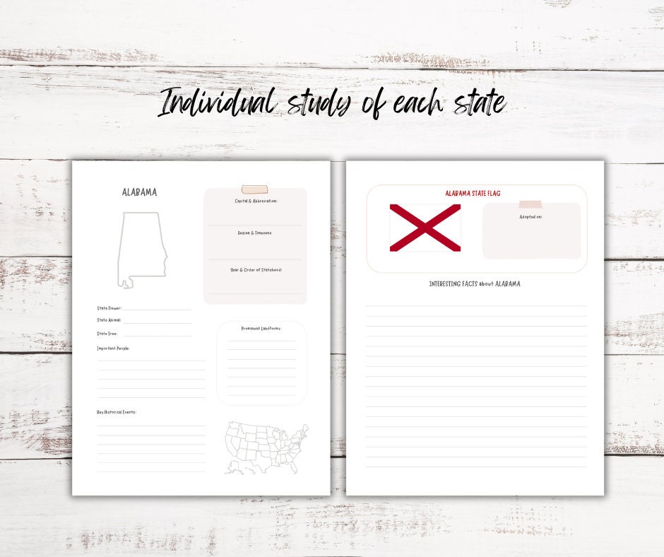 Discovering America: A Unit Study Workbook on the 50 States - Etsy