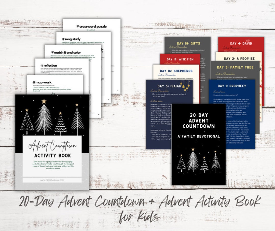 Advent Family Devotional + Advent Activity Book for Kids - Etsy