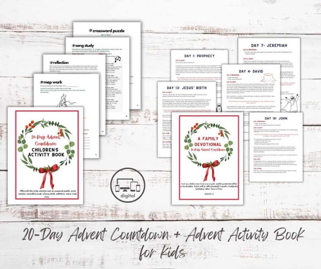 Advent Family Devotional + Activity Book for Kids (digital Only) - Etsy