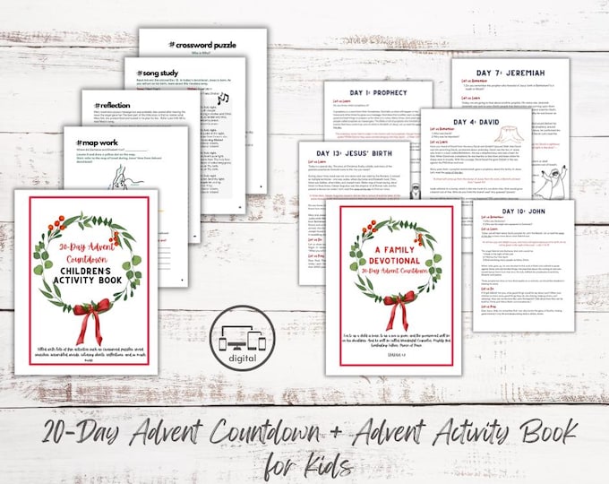 Printable Advent Family Devotional + Activity Book for Kids (digital ...