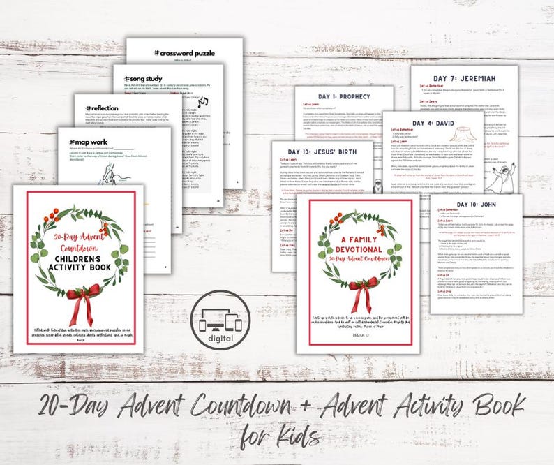 Printable Advent Family Devotional + Activity Book for Kids (digital ...