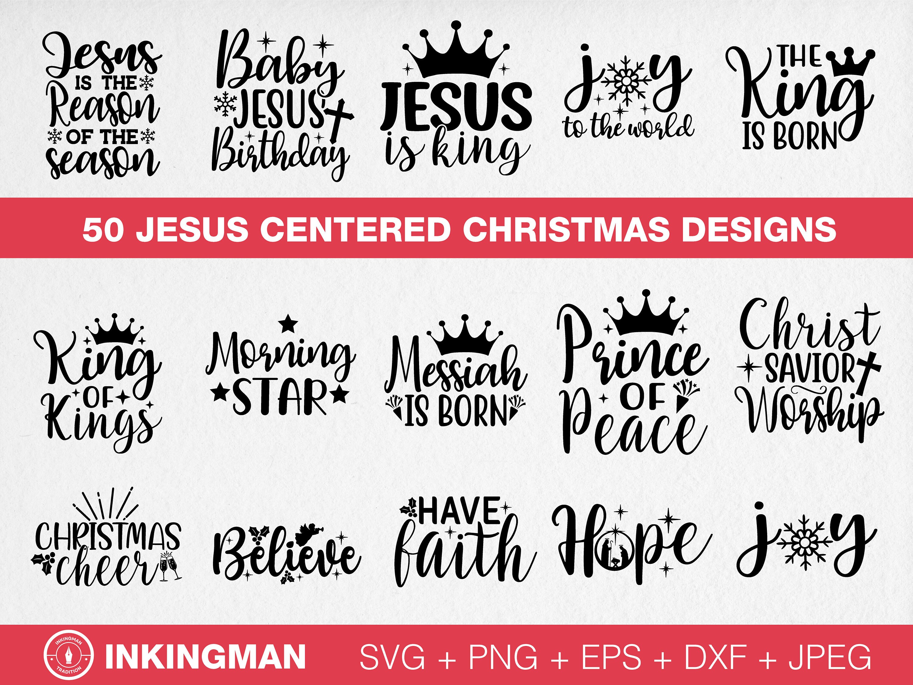 50 Christian Christmas Svg, Vol 01, Christmas Svg Bundle, Commercial ...