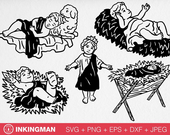 Baby Jesus SVG / Christ Illustration / Commercial Use / Digital ...