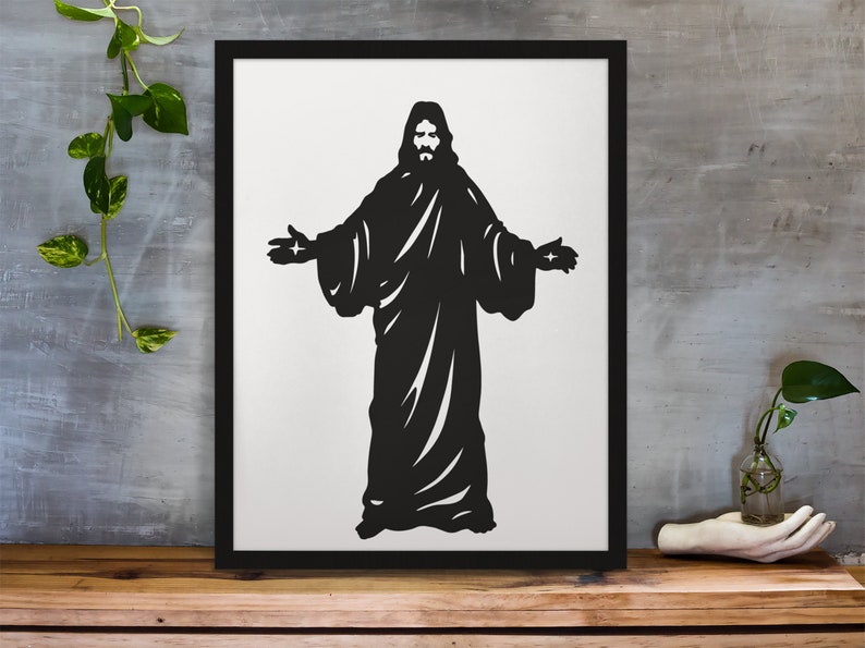 Jesus Christ Template, Digital Download, SVG, Commercial Usage, Vector ...