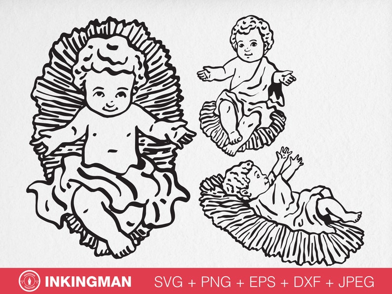 Baby Jesus SVG / Nativity Scene / Commercial Use / Digital Download ...