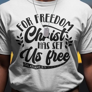Freedom Bible Verse SVG Bundle: Christian Patriotic Designs (commercial ...
