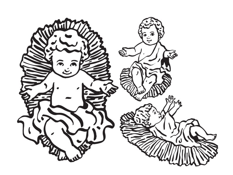 Baby Jesus SVG / Nativity Scene / Commercial Use / Digital - Etsy