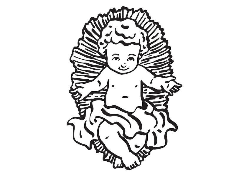 Baby Jesus SVG / Nativity Scene / Commercial Use / Digital - Etsy