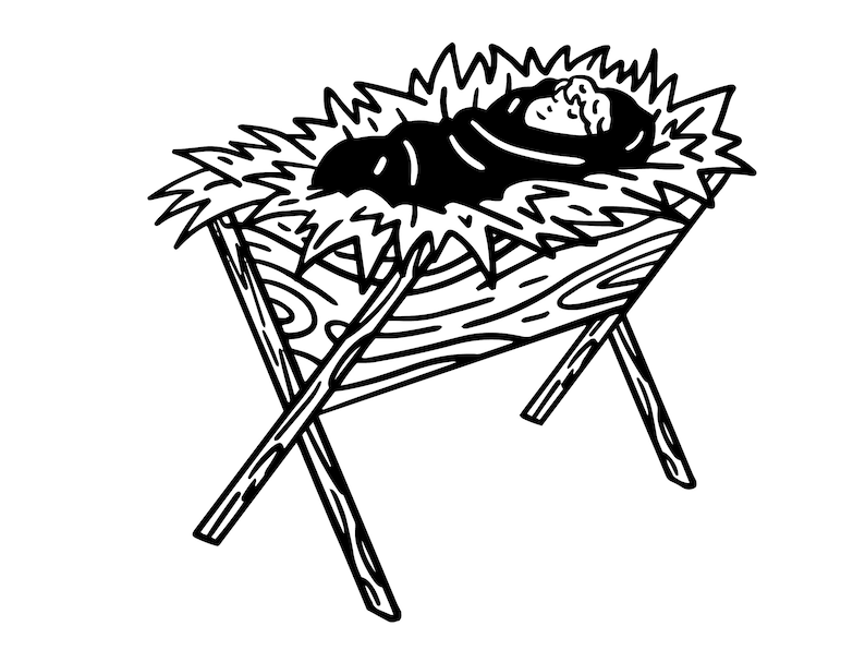 Baby Jesus SVG / Christ Illustration / Commercial Use / - Etsy