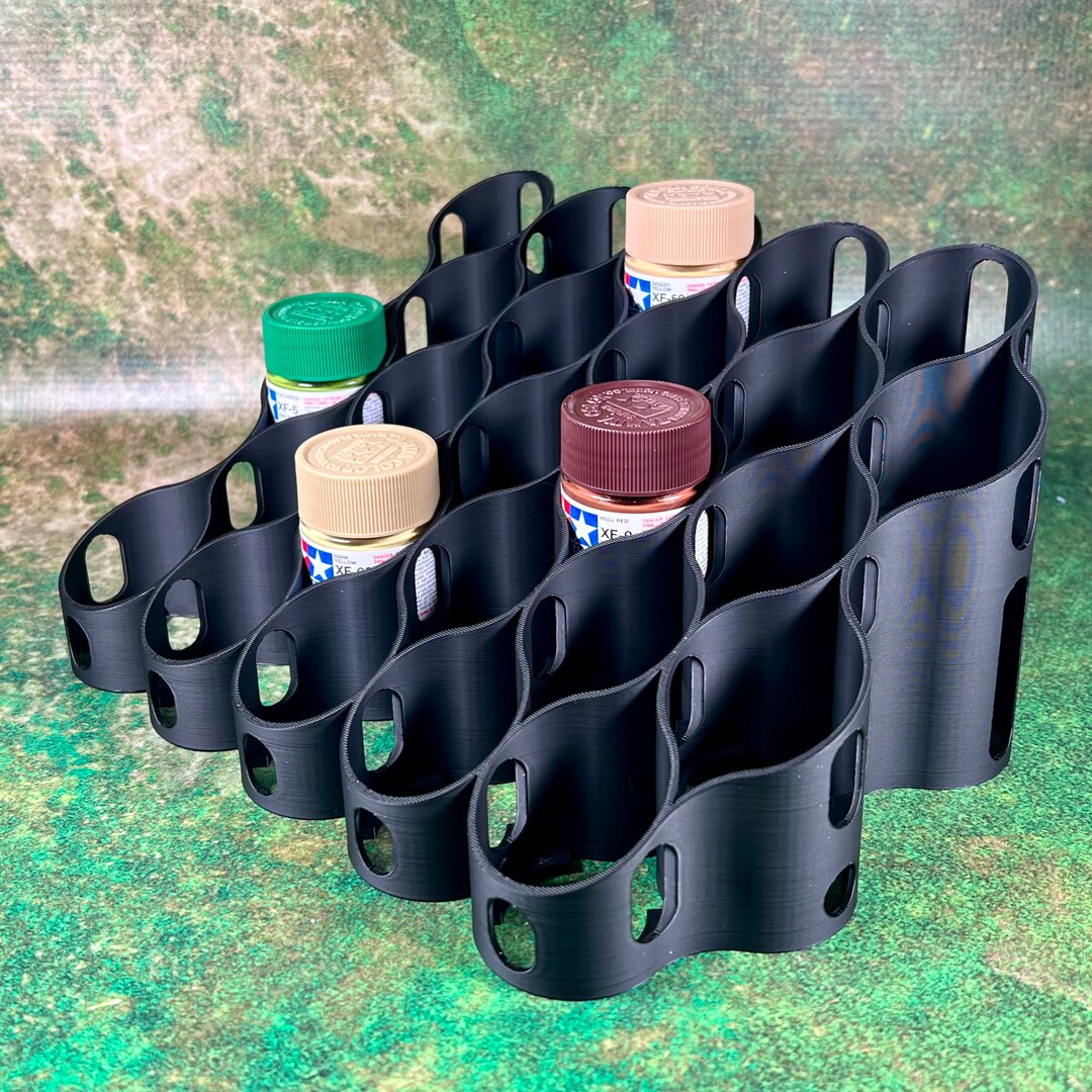 25 Bottle Paint Rack for 40mm Diameter Paint Bottles (tamiya 23ml and ...