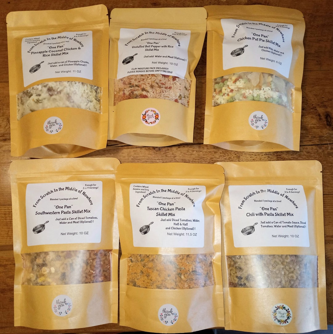 Skillet Mix Sampler or Gift, 6 Different Flavors! Hand Crafted ...