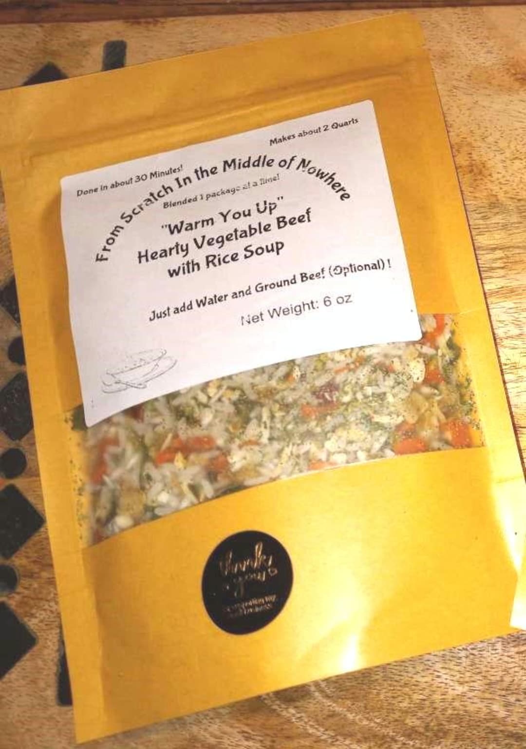 Hearty Vegetable Beef Rice Soup Mix: Homemade, Makes 2 Quarts - Etsy