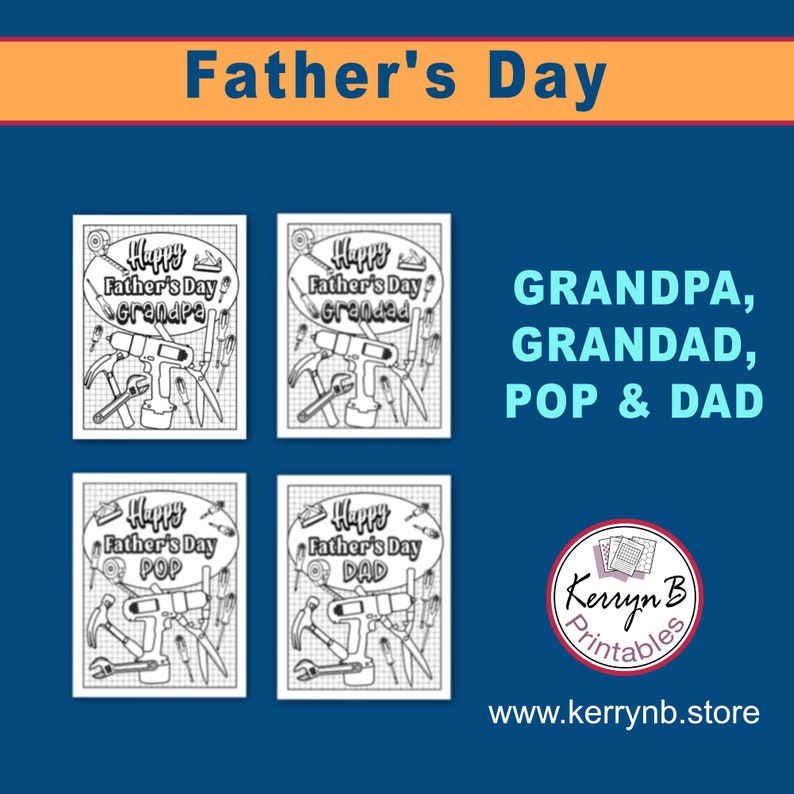 Fathers Day Grandpa Coloring Pages PDF Download for Fathers - Etsy