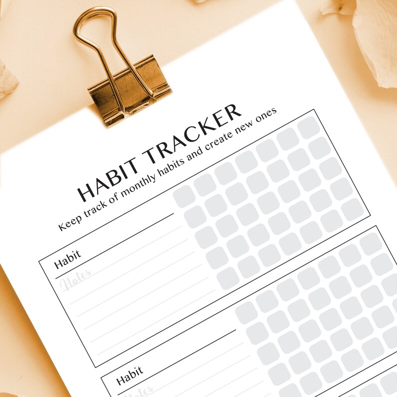 Habit Tracker Printable A4 & Letter Minimalist, Instant Download, Keep ...