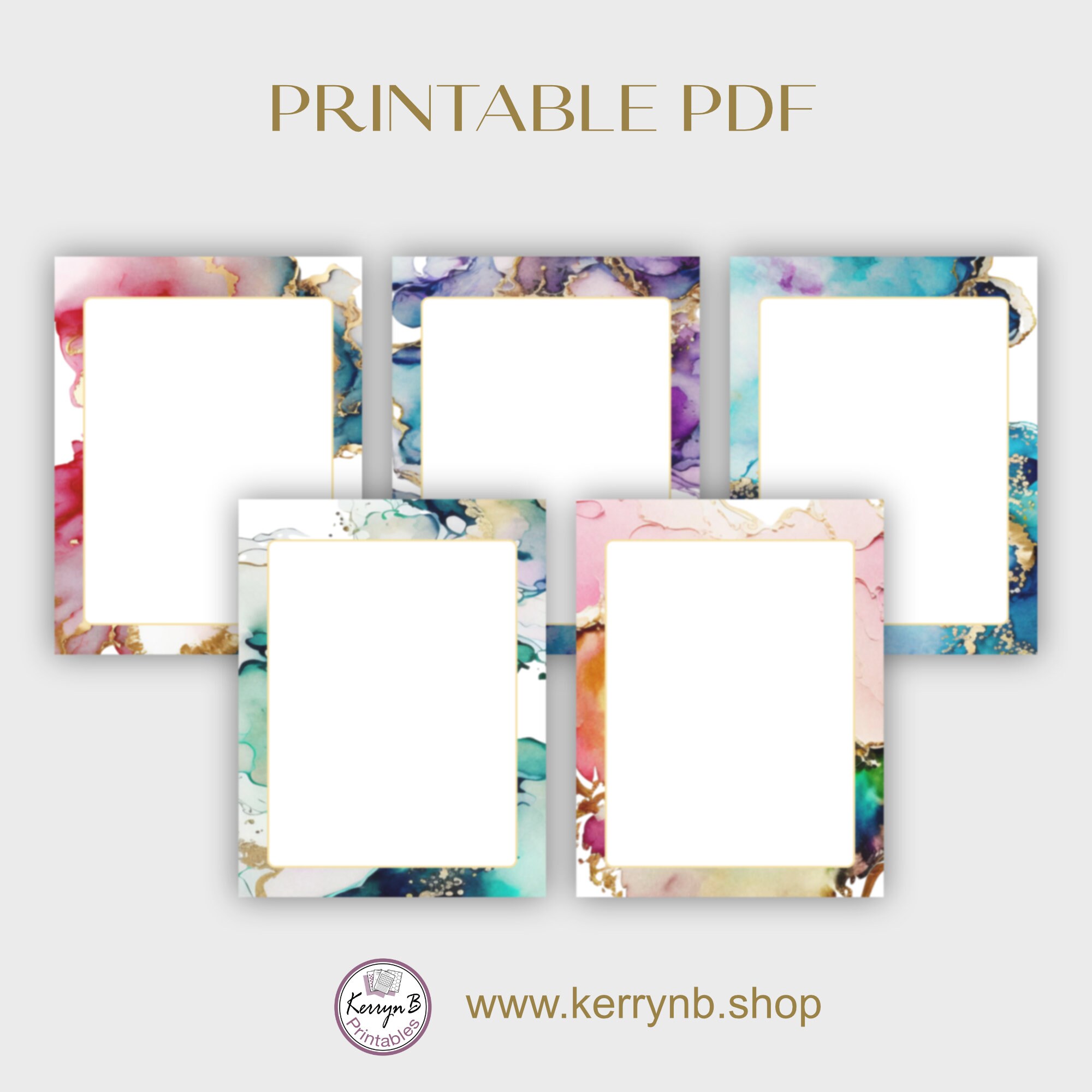 Ink Splash Printable Writing Papers Ruled and Unruled for Personalised ...