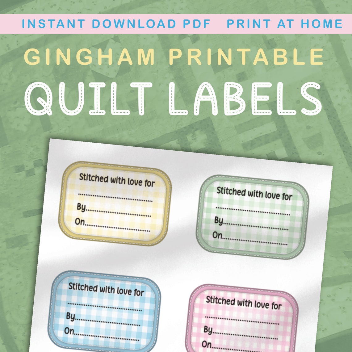Printable Quilt Labels Bundle 24 Savers Value Pack Instant Download Pdf ...
