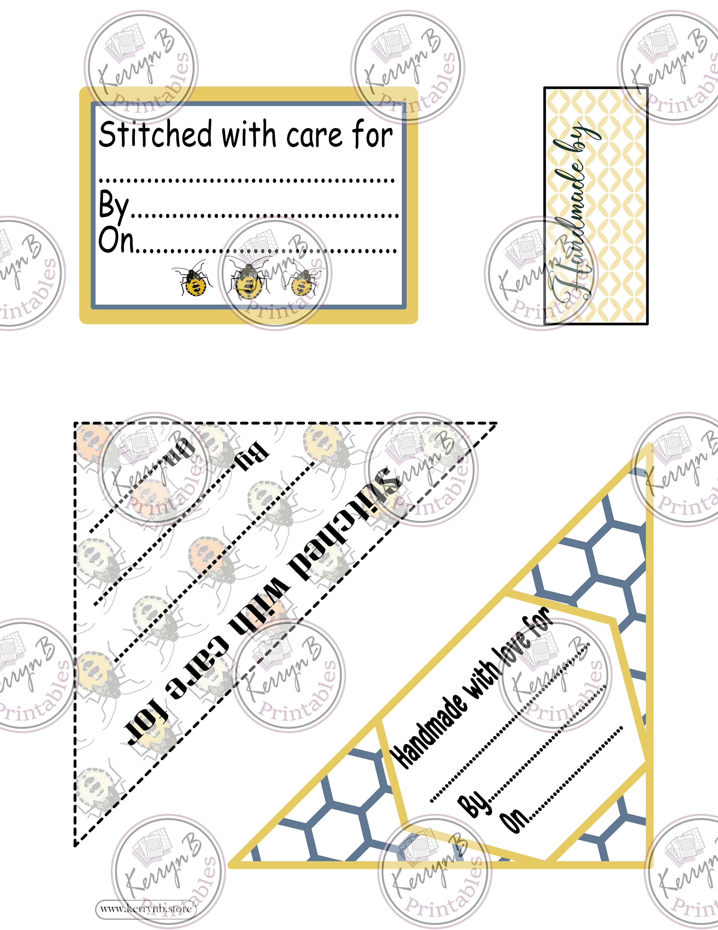 Printable Quilt Labels Instant Download - Etsy